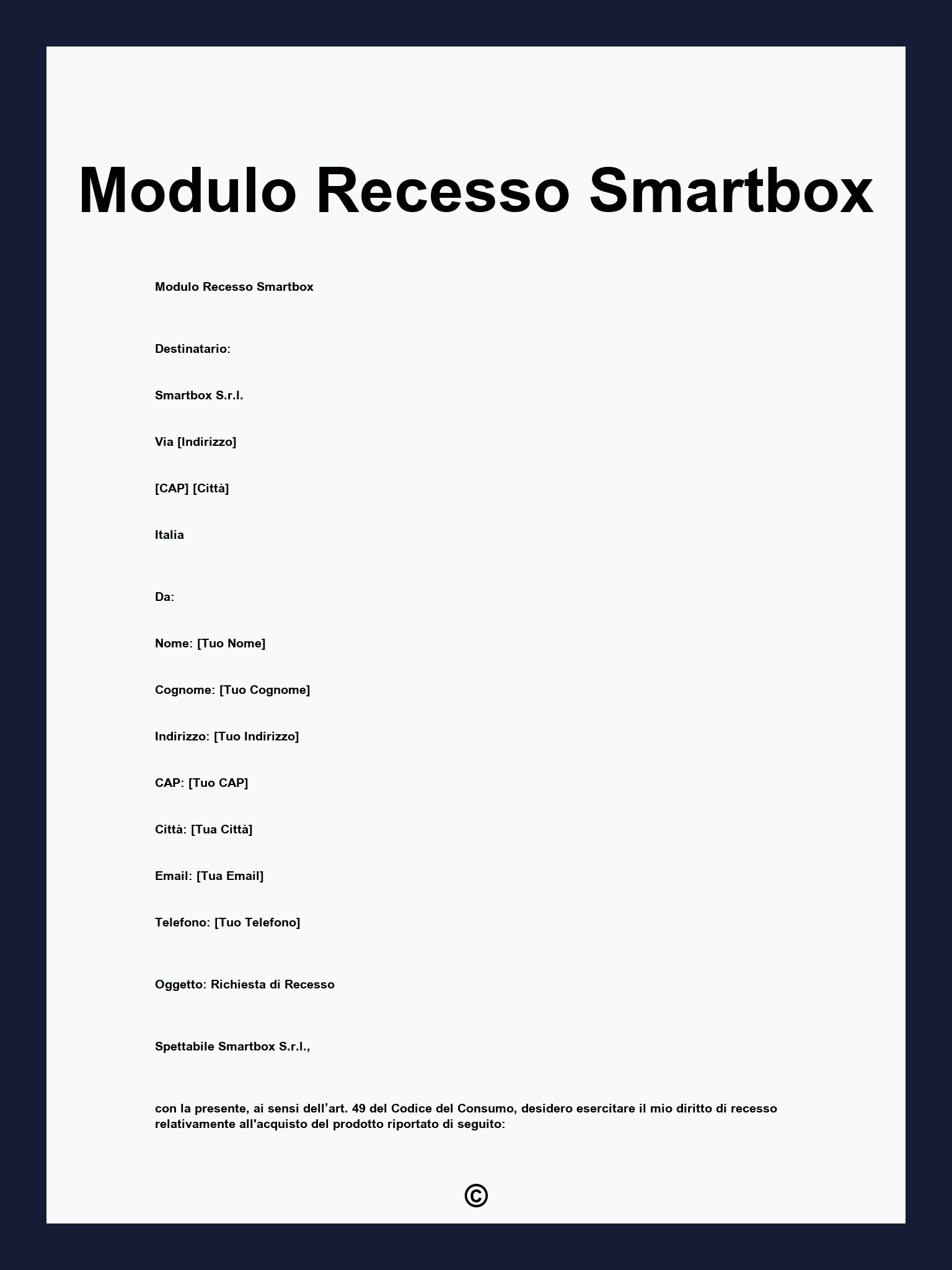 Modulo Recesso Smartbox